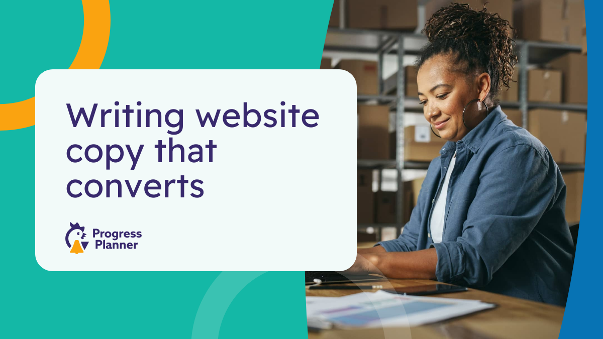 Writing website copy that converts - Progress Planner