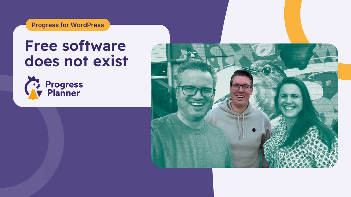 Free software does not exist - Progress Planner
